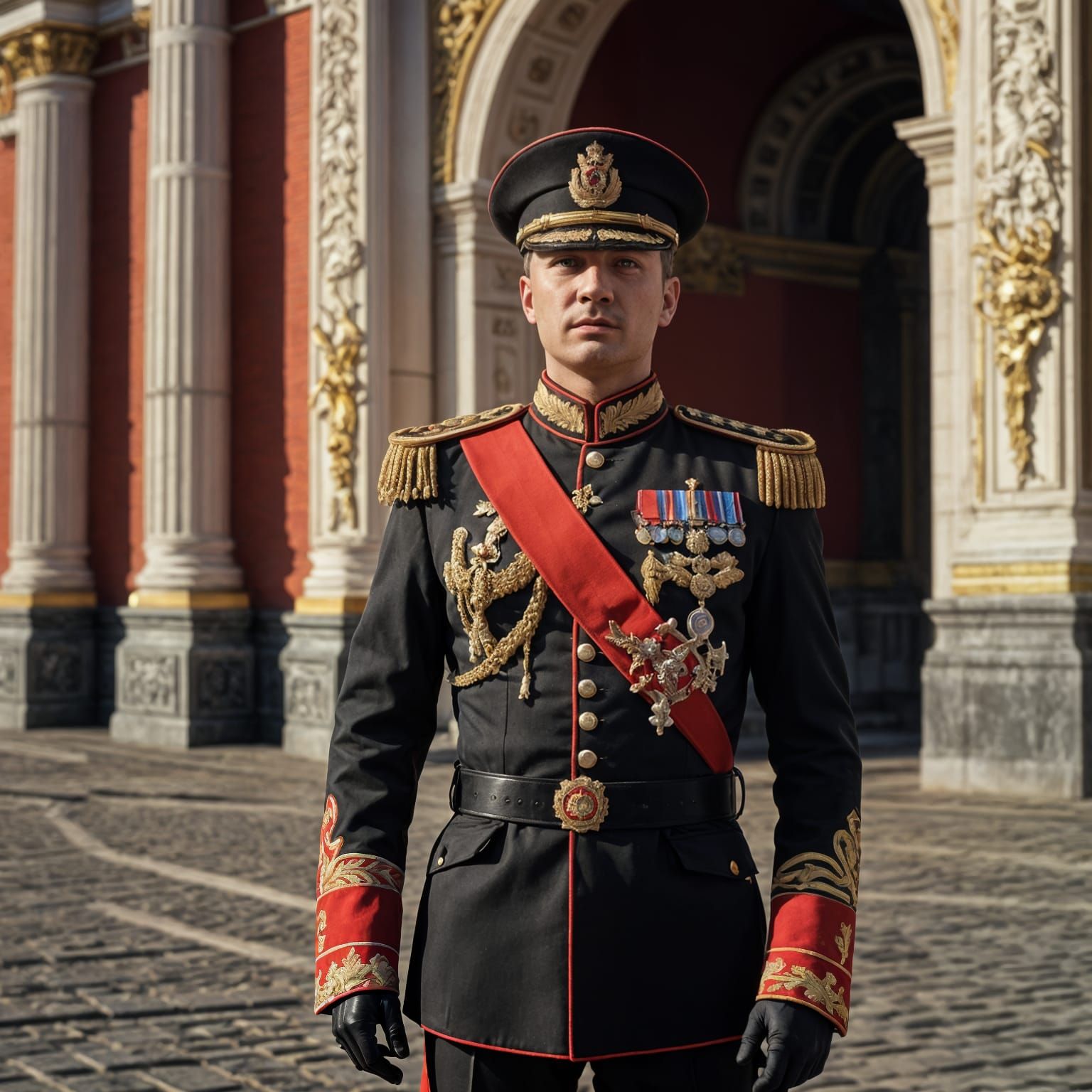 Russian Imperial Captain Enters General Staff Arch... - AI Art
