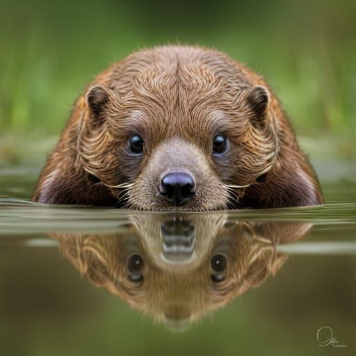 beaver staring straight at you - AI Generated Artwork - NightCafe Creator