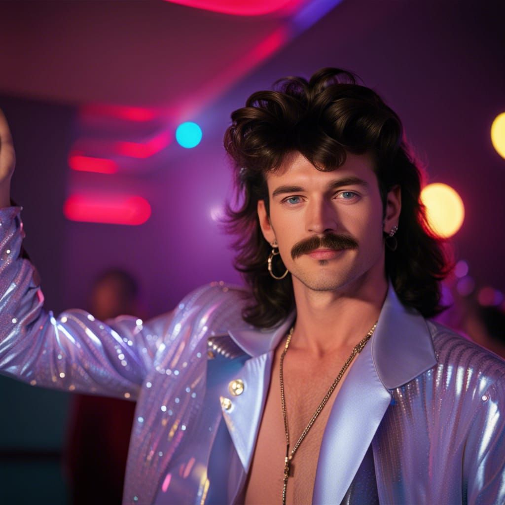 Disco Mullet - AI Generated Artwork - NightCafe Creator