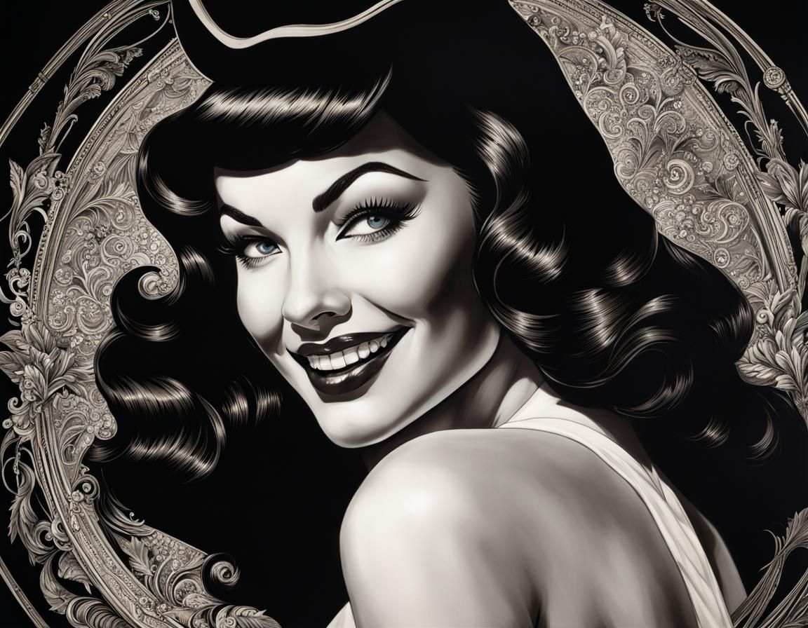 Gorgeous Betty Bombshell - AI Generated Artwork - NightCafe Creator