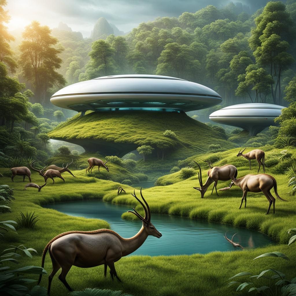 hyper realistic photo of futuristic alien world - AI Generated Artwork ...