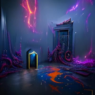 A void door with a Void entity - AI Generated Artwork - NightCafe Creator