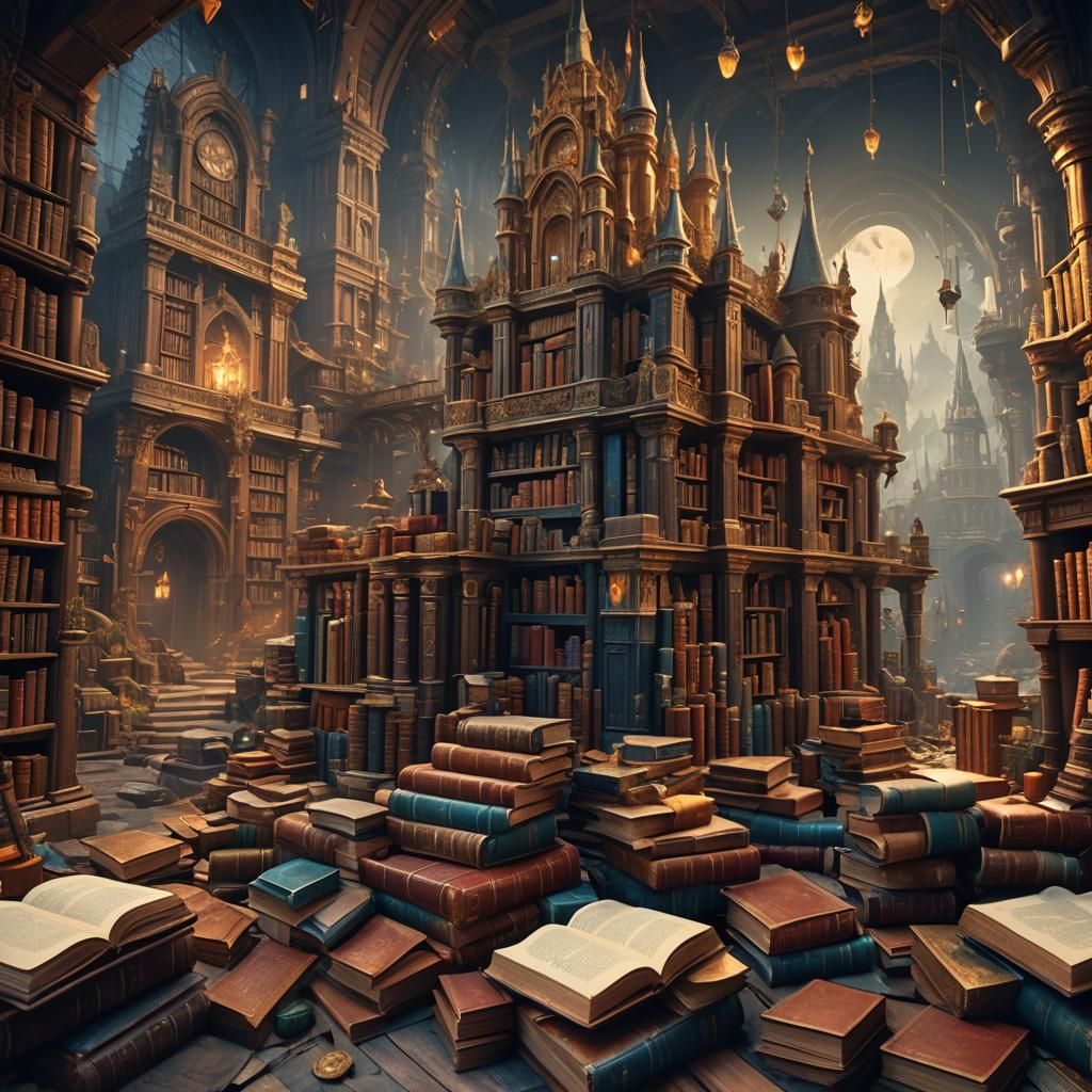 ABANDONED LIBRARY - AI Generated Artwork - NightCafe Creator