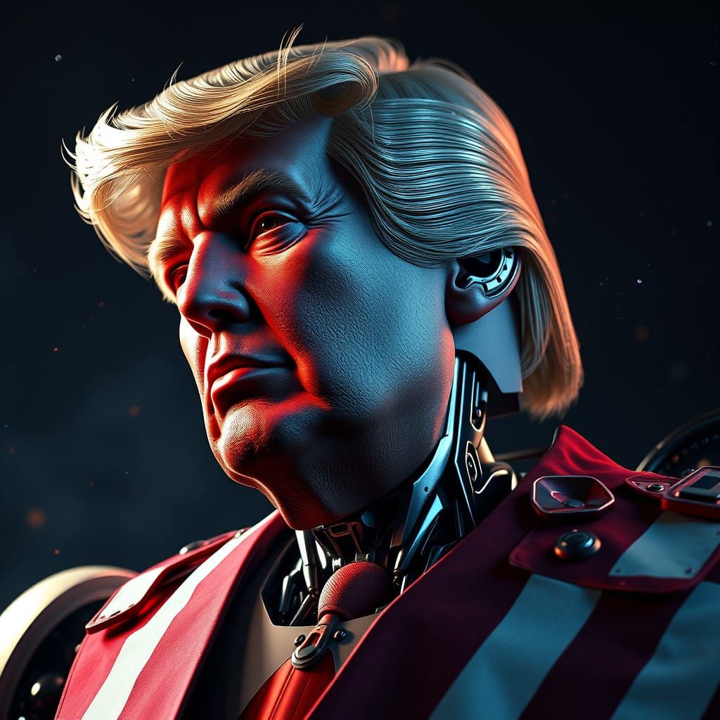 Donald Trump - Trump as a Dynamic Robot in a Hyperdetailed P...