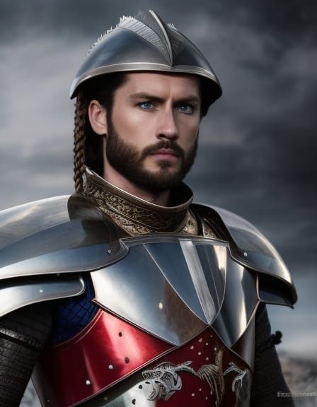 A handsome knight, - AI Generated Artwork - NightCafe Creator