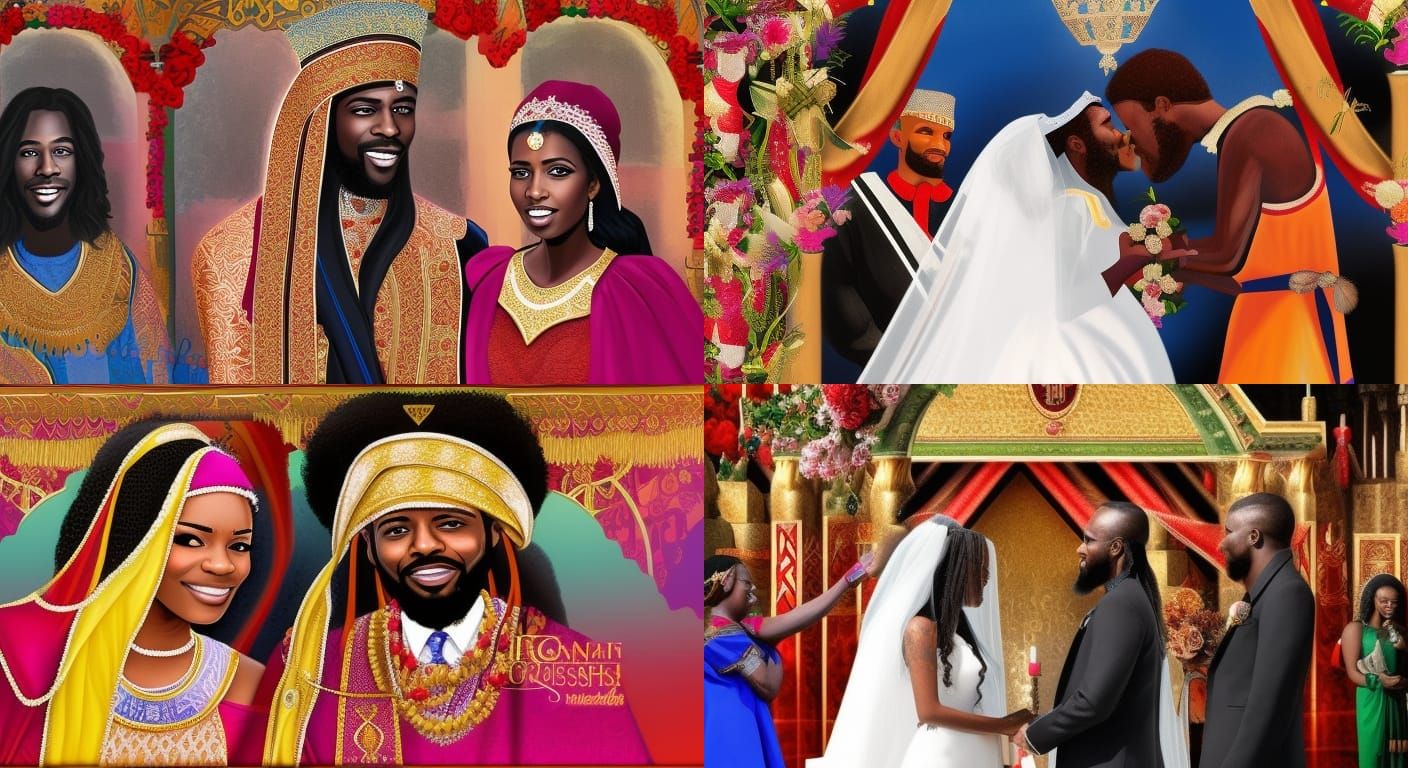 Handsom Black Israelite King Messiah marrying his beautiful bride at ...