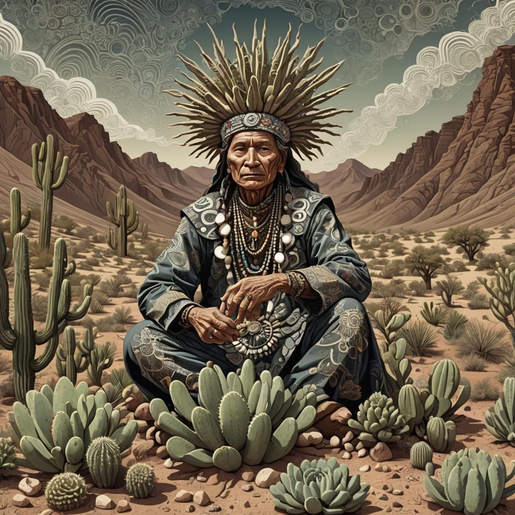 Mescalito-Shaman - AI Generated Artwork - NightCafe Creator