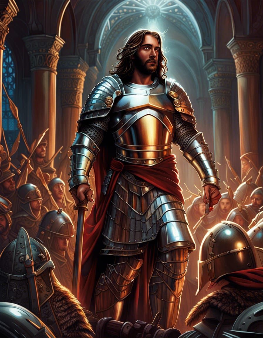 The Warrior King Preparing For Battle - AI Generated Artwork ...