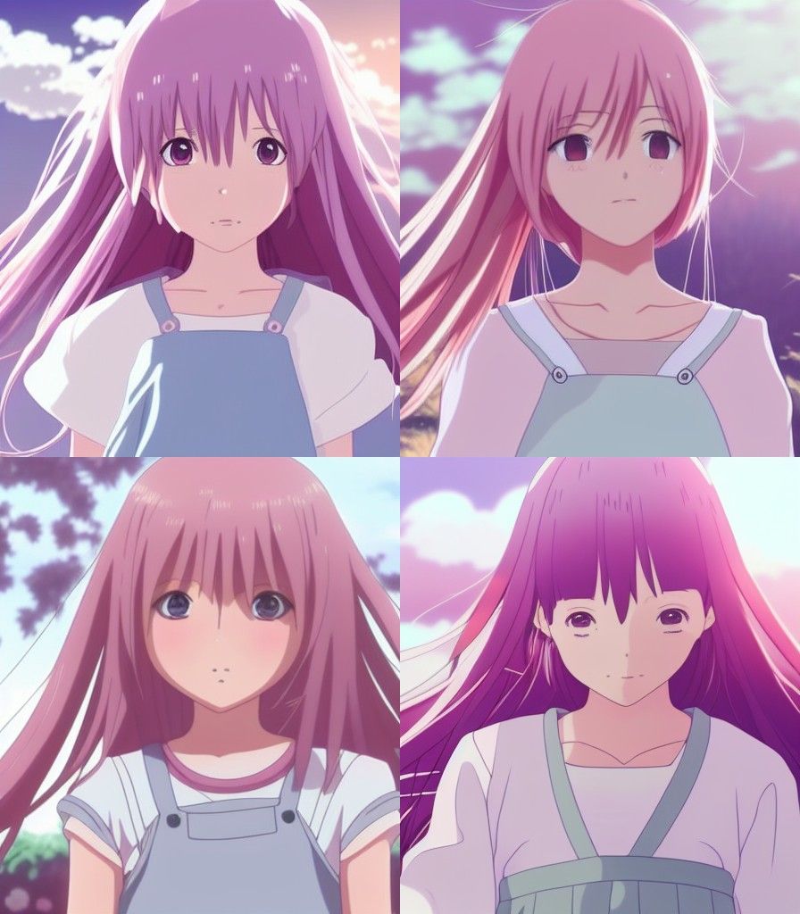 Adorable Anime Girl With Soft Pink Hair, Studio Ghibli, Anime Key ...