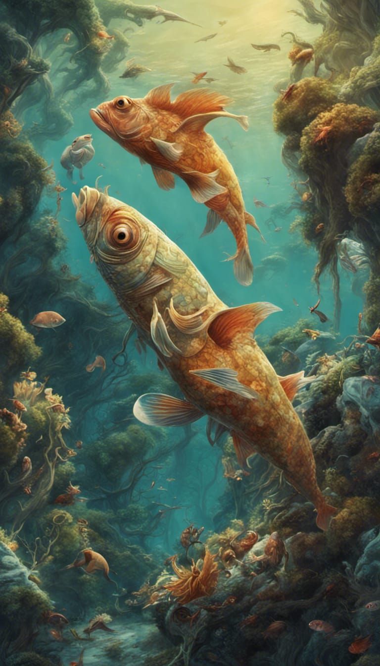 Fantasy fishes on an alien planet - AI Generated Artwork - NightCafe ...