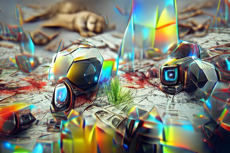 Vintage shattered pieces of glass - AI Generated Artwork - NightCafe ...