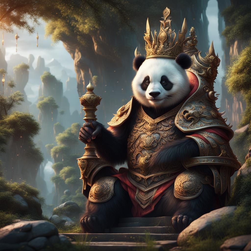 panda king - AI Generated Artwork - NightCafe Creator