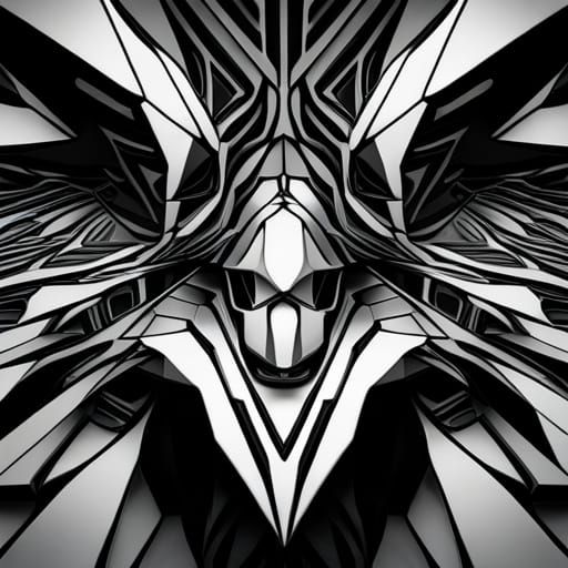 Geometric pattern of a phantom - AI Generated Artwork - NightCafe Creator