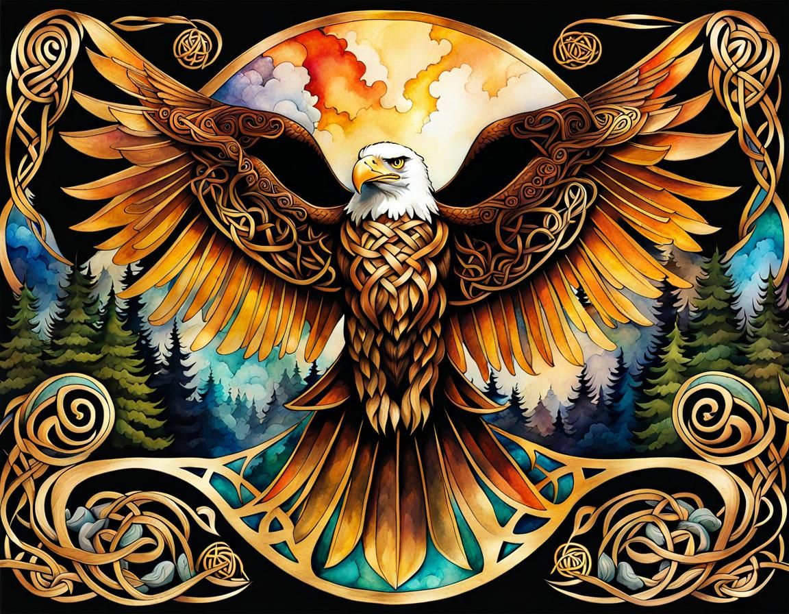 Celtic eagle - AI Generated Artwork - NightCafe Creator