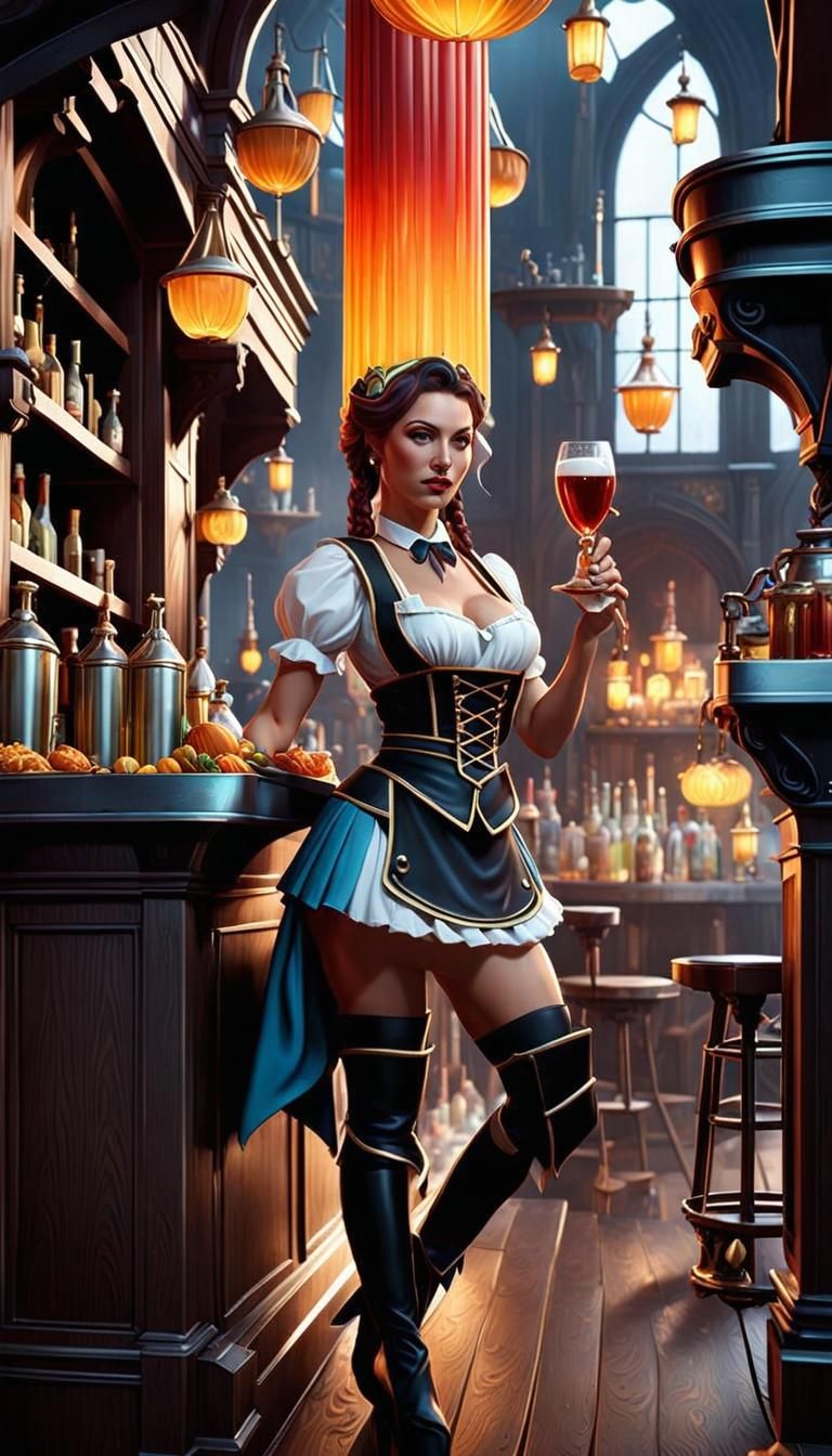 Barmaid - AI Generated Artwork - NightCafe Creator