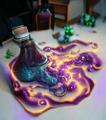 spilled potion - AI Generated Artwork - NightCafe Creator