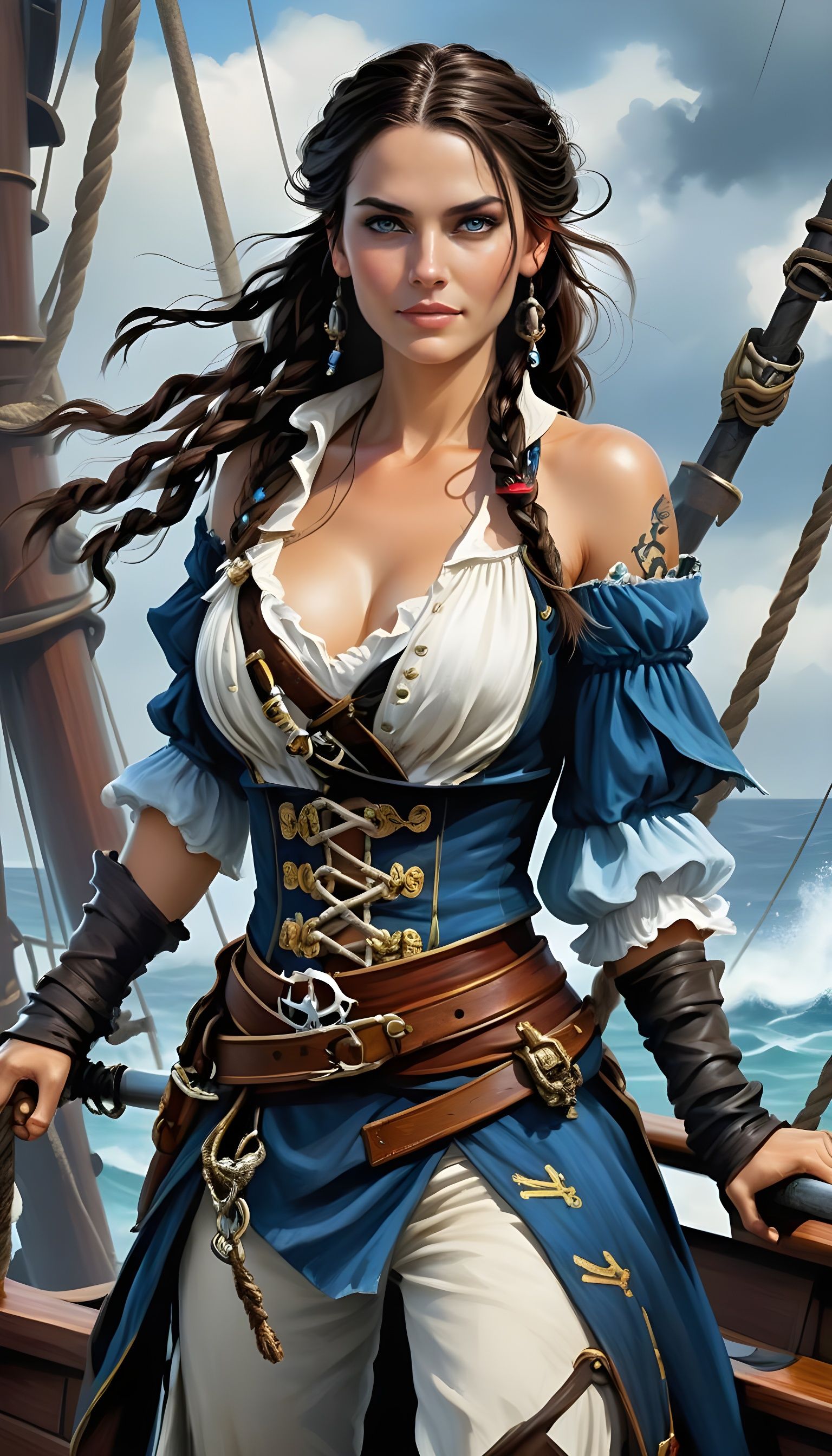 How to fix the eyes? - Realistic Fantasy Pirate Captain in E...