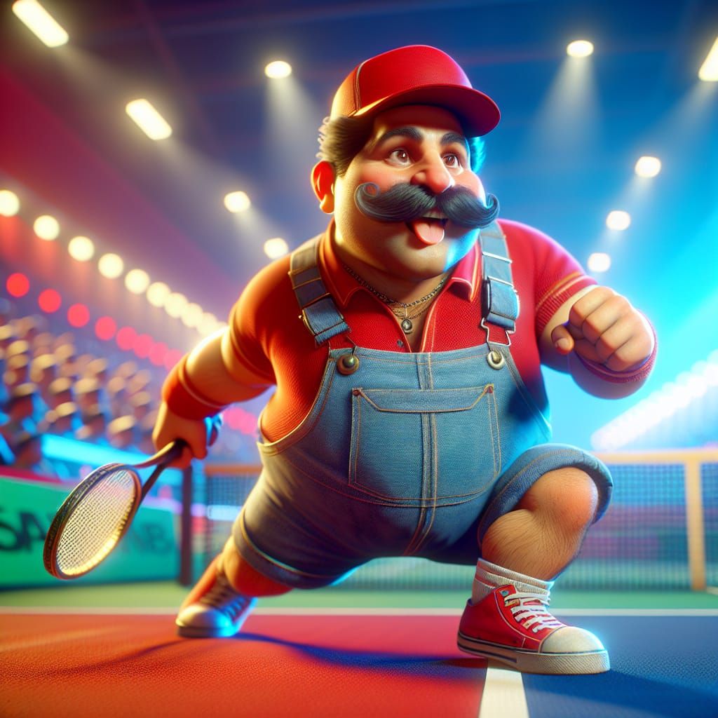 If Mario was just a fat tennis player - AI Generated Artwork ...