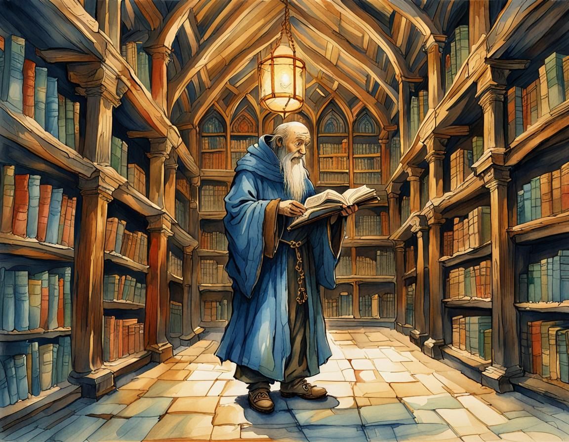 To Read the Truth - Vatican Secret Library, c.1200 - AI Generated ...