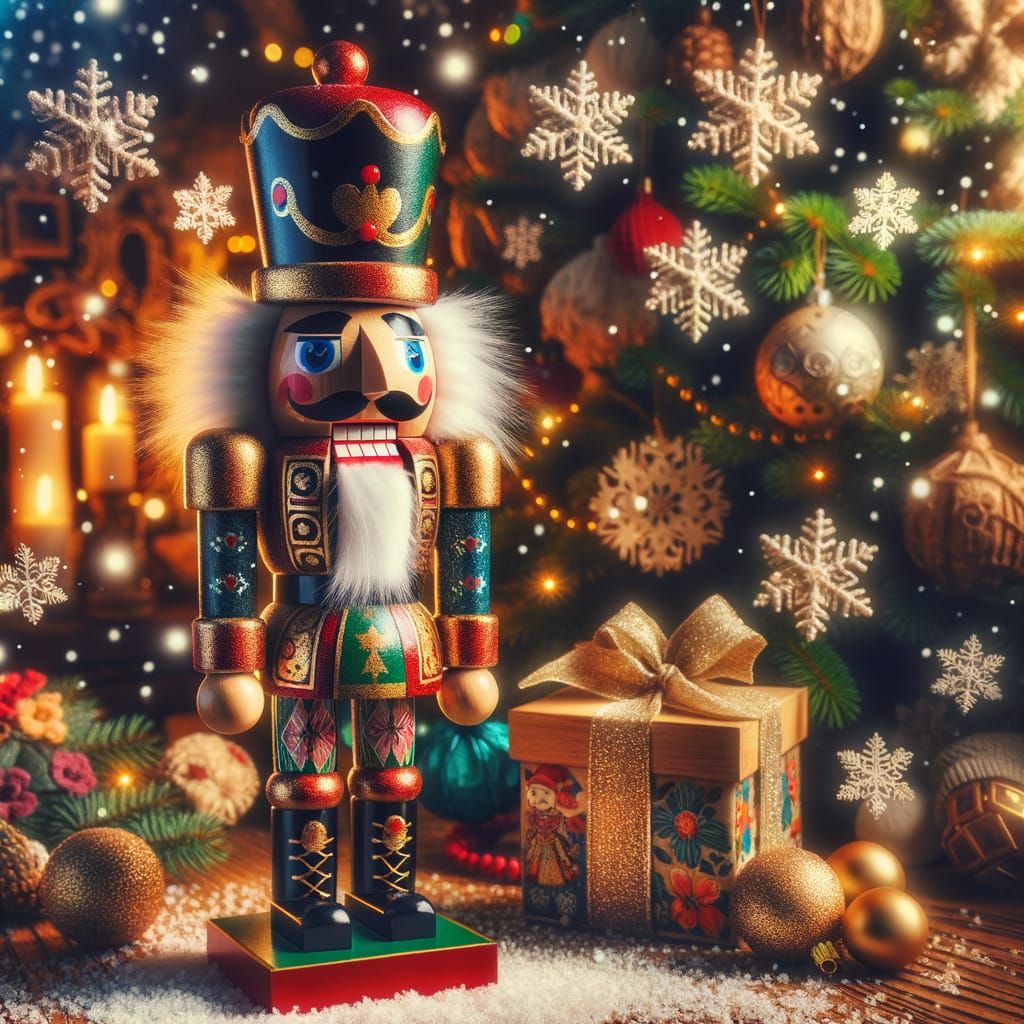 German Nutcracker - Traditional German Nutcracker in Festive...