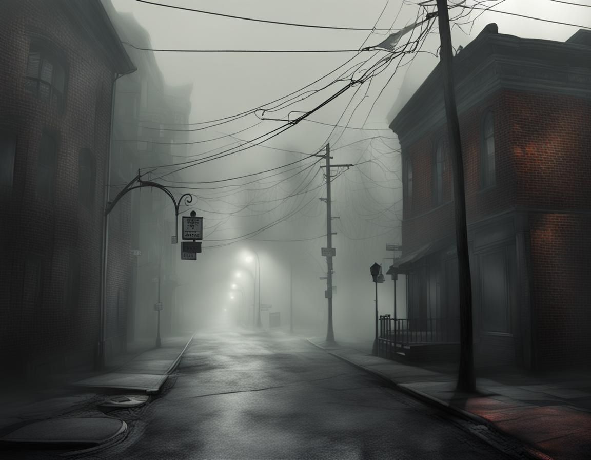 Foggy street - AI Generated Artwork - NightCafe Creator