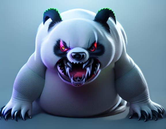 Demon panda bear - AI Generated Artwork - NightCafe Creator
