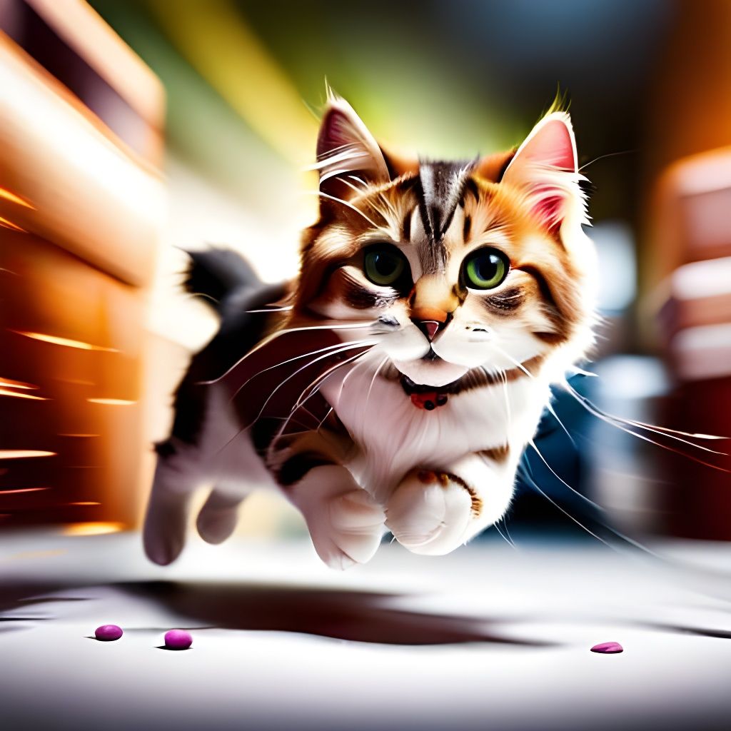 Kitty playtime - AI Generated Artwork - NightCafe Creator