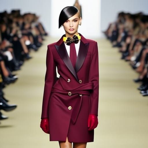 sharp looking model on the runway - AI Generated Artwork - NightCafe ...