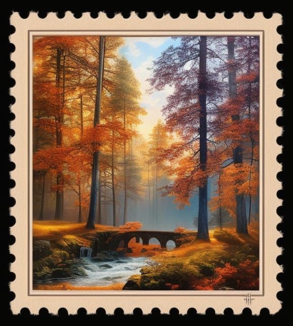 Postage stamp - AI Generated Artwork - NightCafe Creator