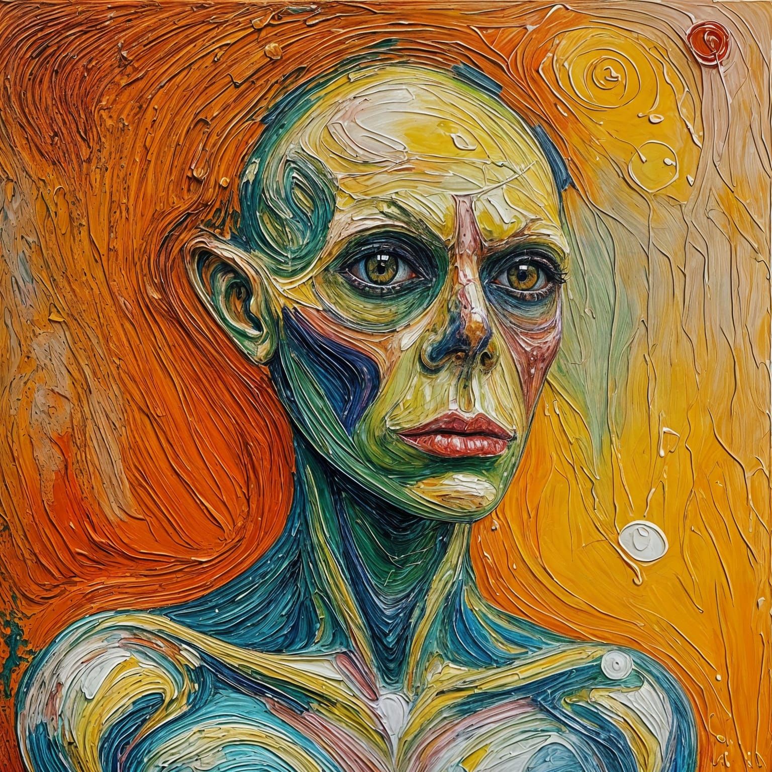 1st, lemme take a selfie - Surreal Liquid Creature in Neo-Im...