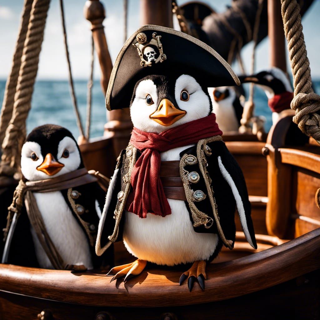 Penguin pirates - AI Generated Artwork - NightCafe Creator