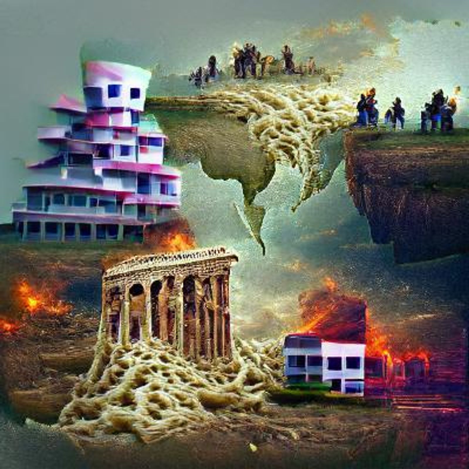 Civilization in collapse - AI Generated Artwork - NightCafe Creator