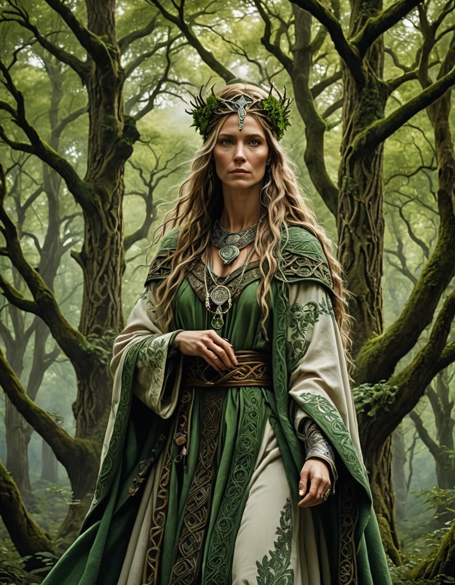 Dawn's Guardian: The Druidess of the Whispering Woods - AI Generated ...