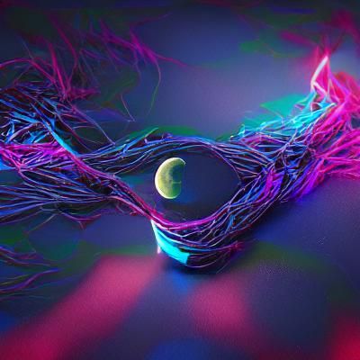 neon moon 8K 3D - AI Generated Artwork - NightCafe Creator