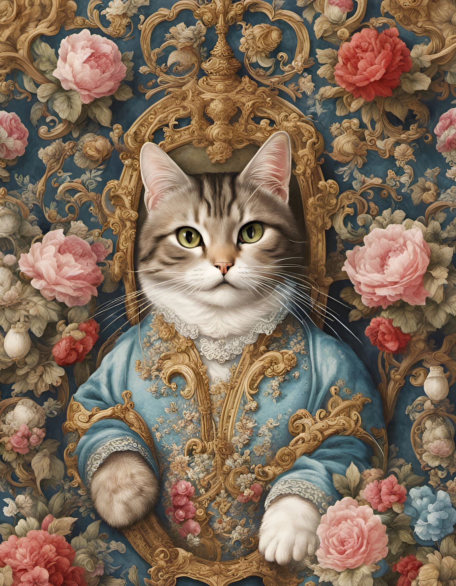 Rococo Cat - AI Generated Artwork - NightCafe Creator