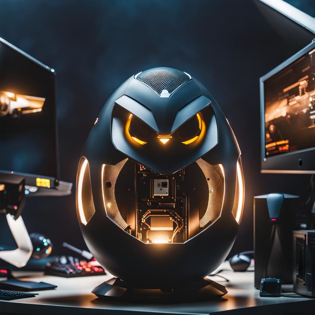 Brand New Angry Egg Gaming PC - AI Generated Artwork - NightCafe Creator
