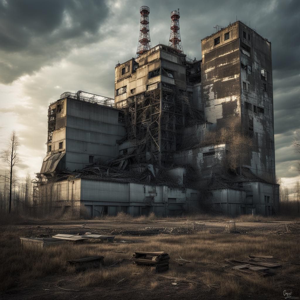 Chernobyl reactor number 4 - AI Generated Artwork - NightCafe Creator