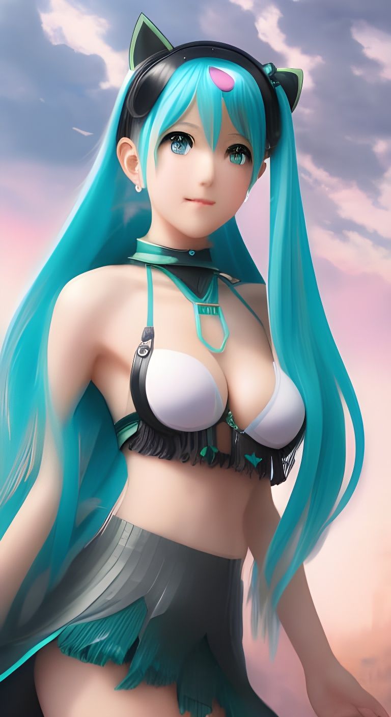 Hatsune Miku 199b - AI Generated Artwork - NightCafe Creator
