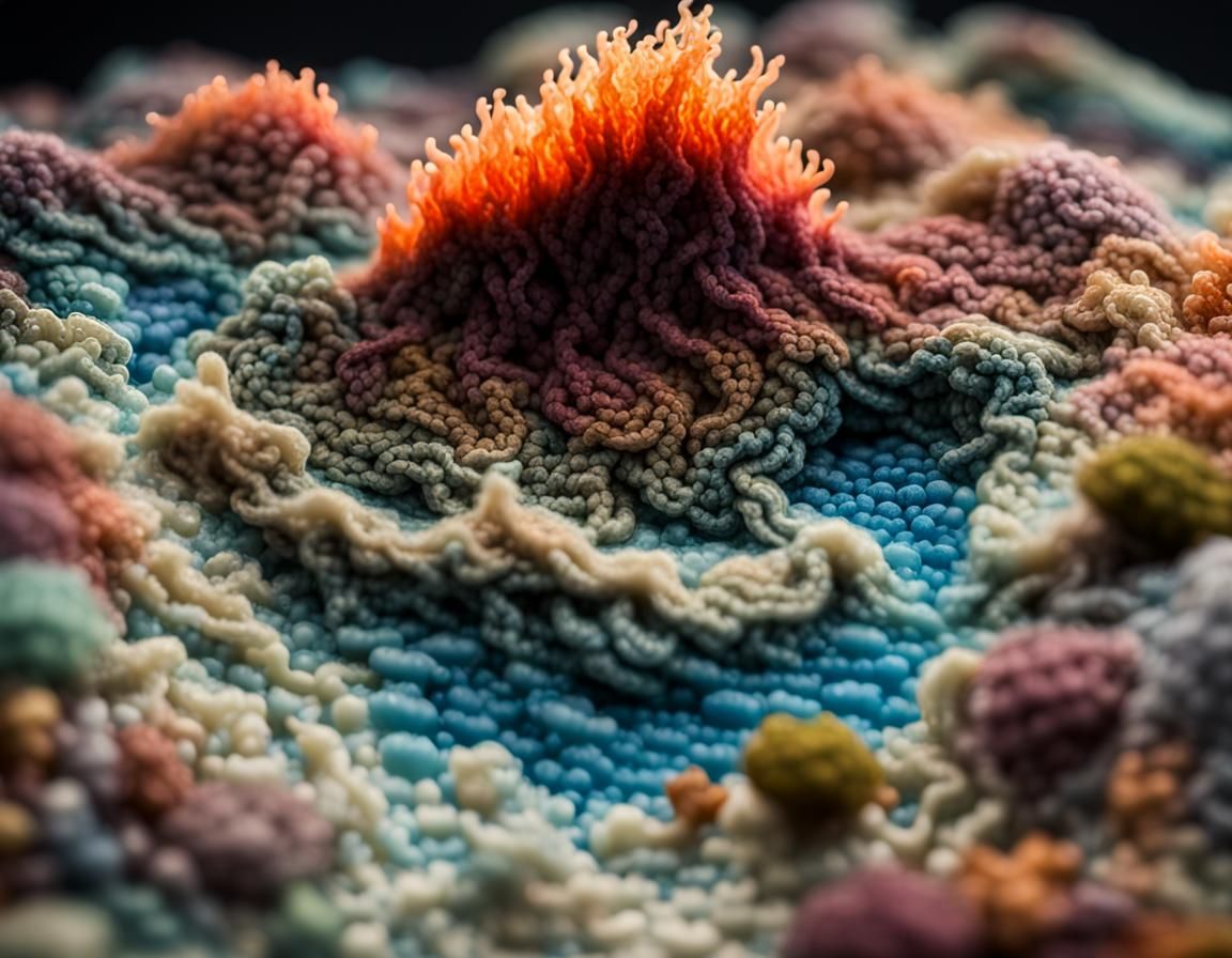 Abstract Crochet World - AI Generated Artwork - NightCafe Creator