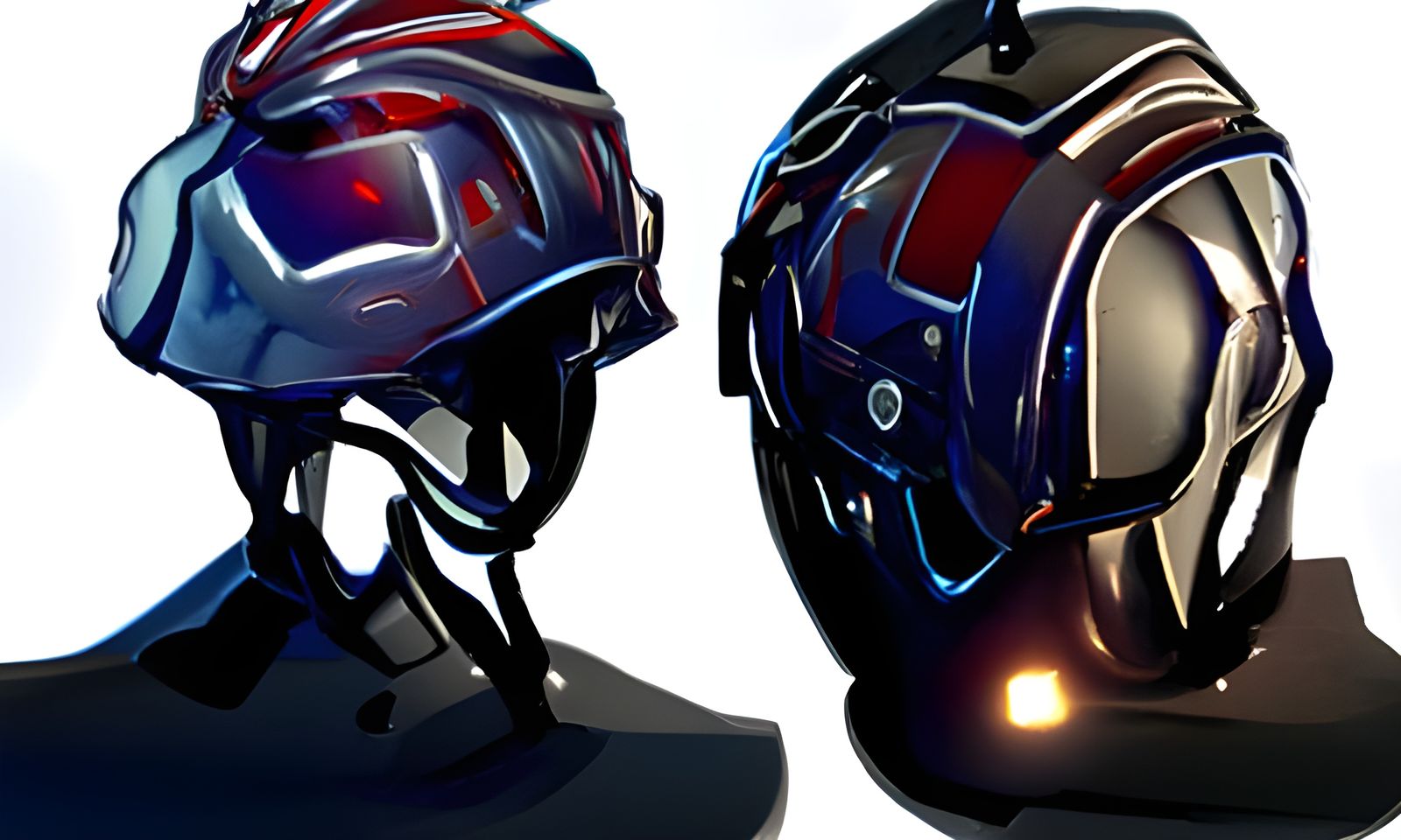 Futuristic helmets - AI Generated Artwork - NightCafe Creator