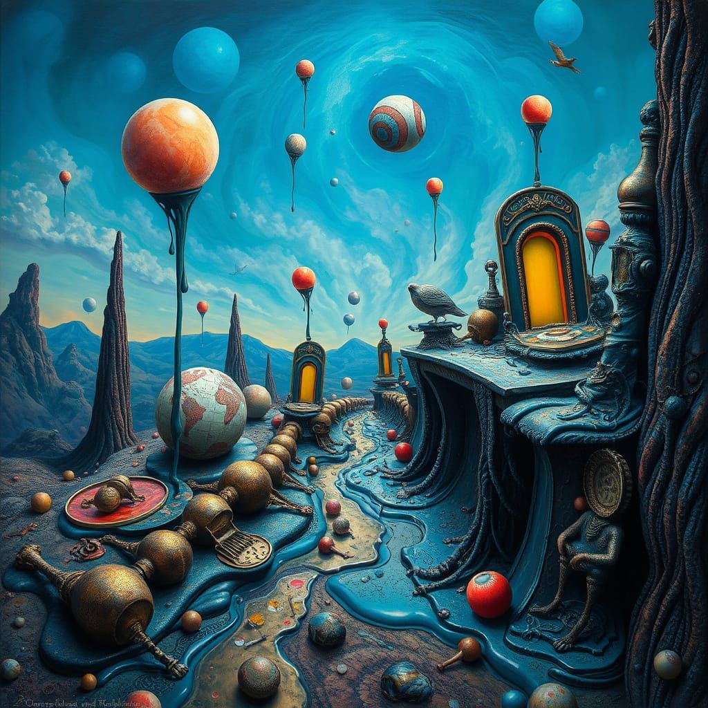 Surreal - Ethereal Surrealist Dreamscape in Vibrant Colors