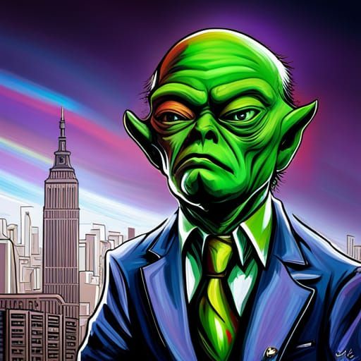 Genius Alien - AI Generated Artwork - NightCafe Creator