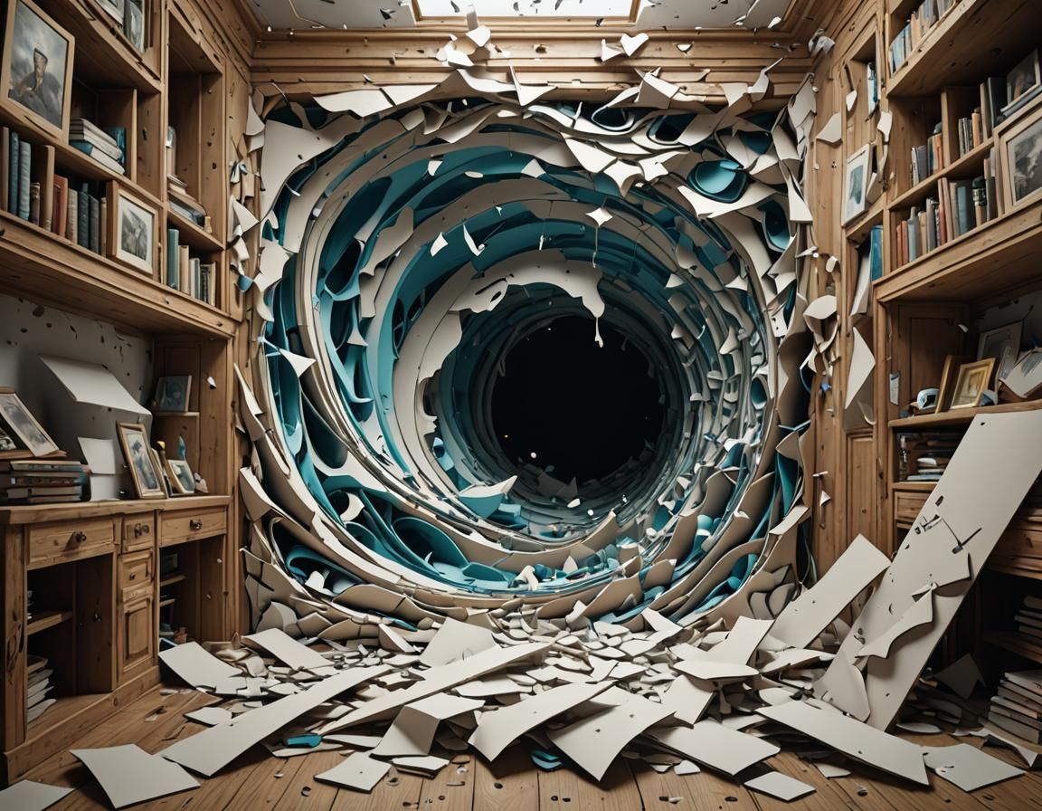 Surreal 3D Ripping Through Canvas - AI Generated Artwork - NightCafe ...