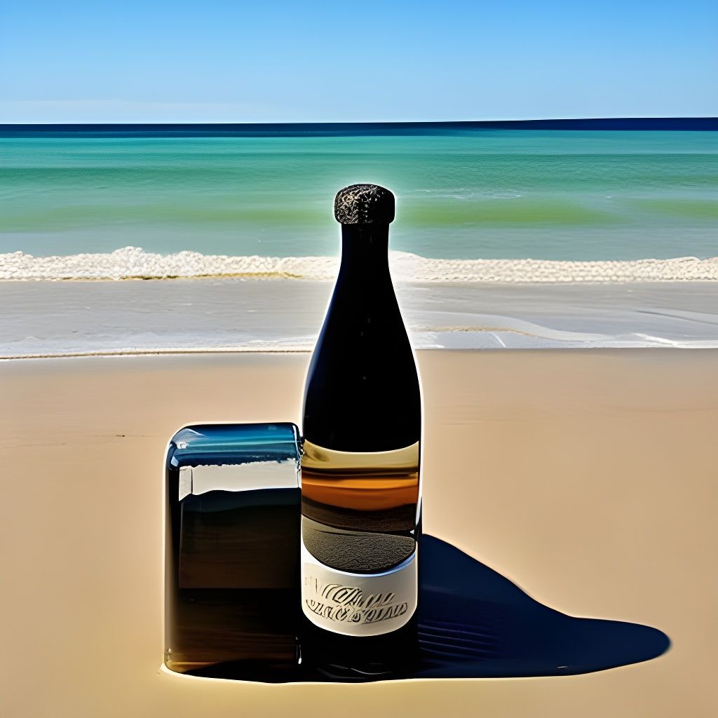 Surrealism in a bottle on the beach - AI Generated Artwork - NightCafe ...