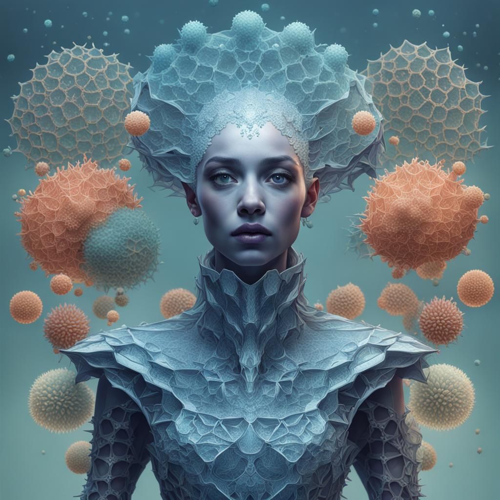 Structured Fashion designs inspired by radiolarians - AI Generated ...