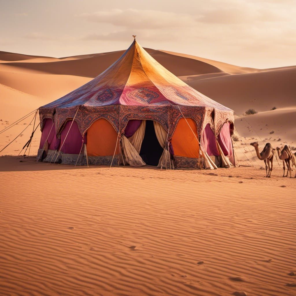 Royal Arabian Desert Tent - AI Generated Artwork - NightCafe Creator