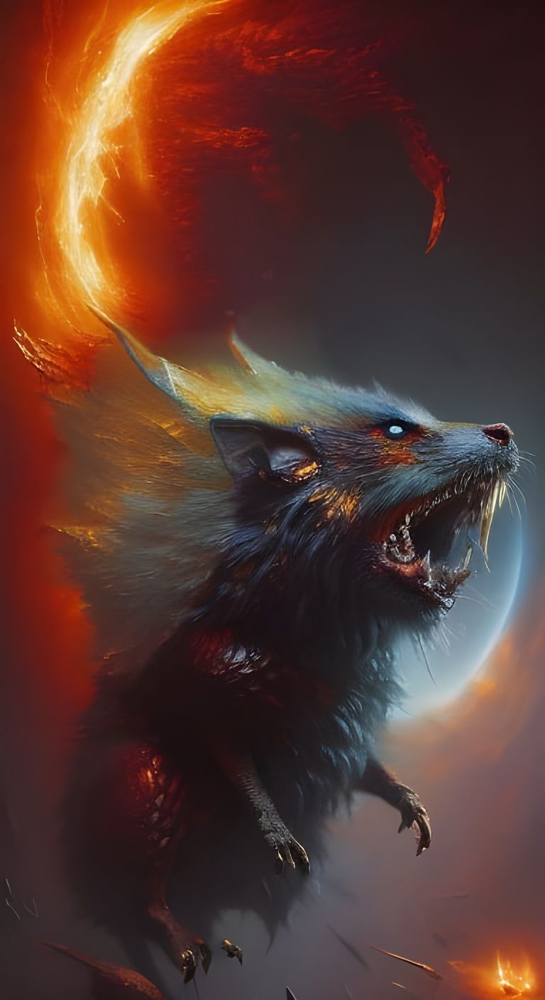 Demonic Hamster - AI Generated Artwork - NightCafe Creator