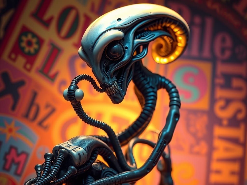 My Neighbor - Surreal Alien Sculptures in Vibrant, Futuristi...
