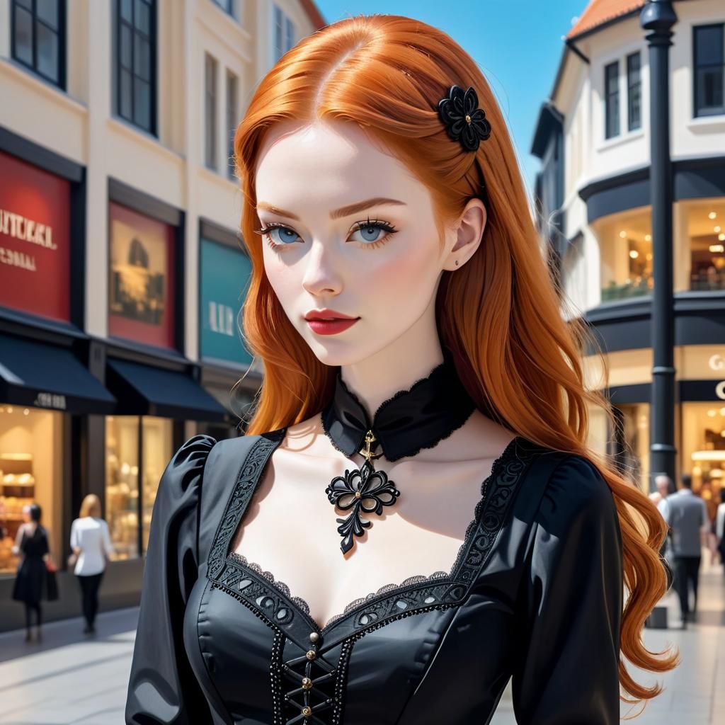 Ginger Goth. - AI Generated Artwork - NightCafe Creator