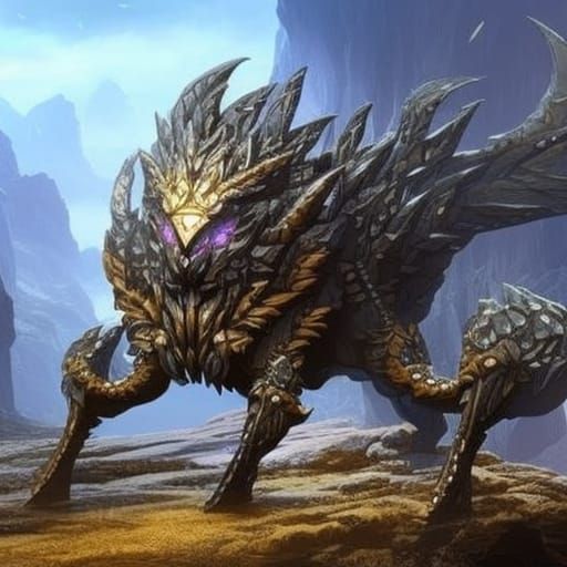 magical rock creature, illusive, mystical, mysterious, creative shape ...